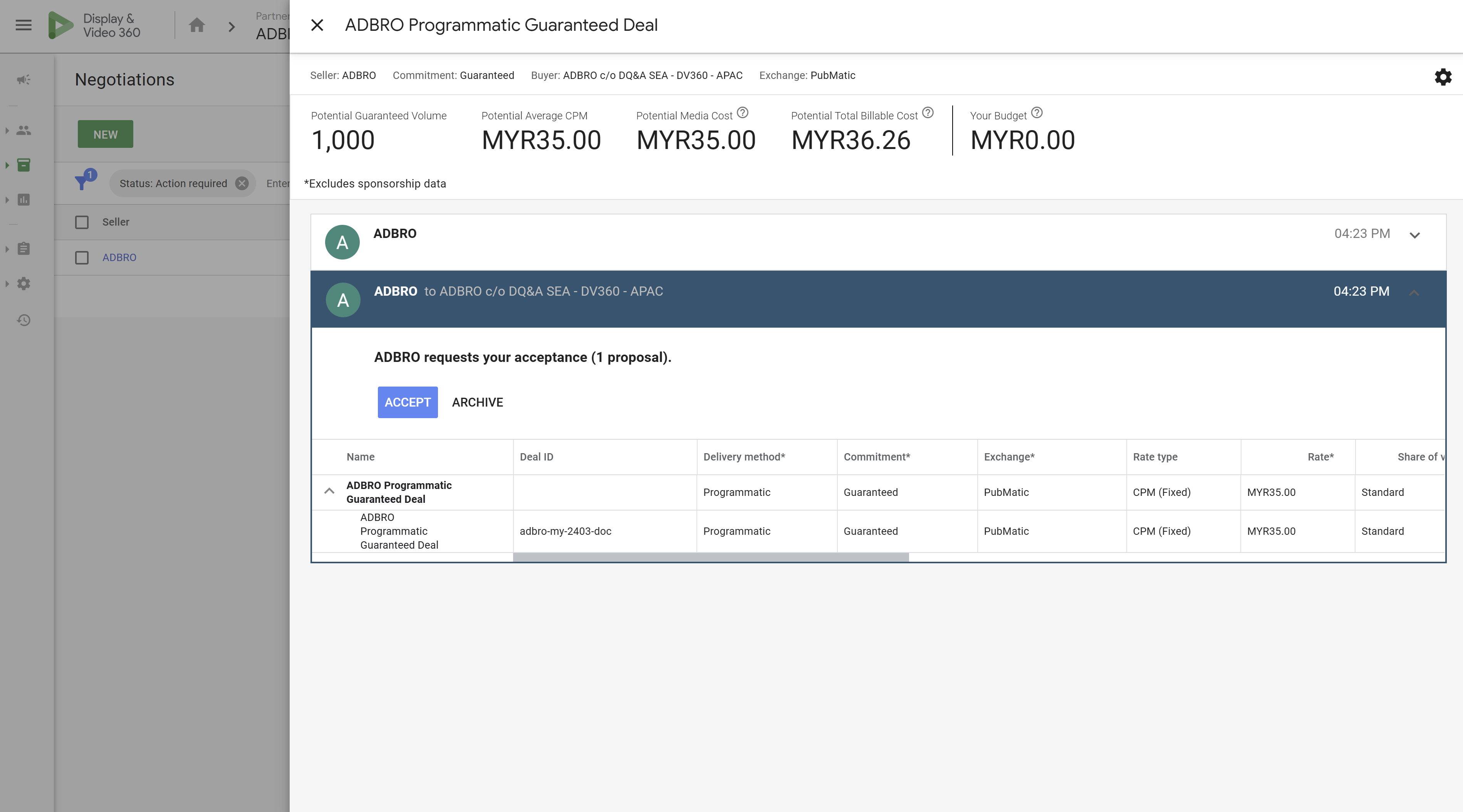 How to set up Programmatic Guaranteed Campaign on Google DV360? – ADBRO Knowledge Base